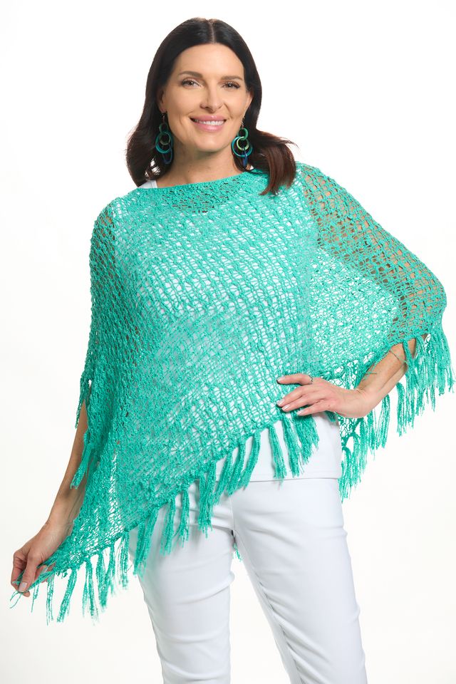 Cream Popcorn Poncho - Patchington | Shop Now
